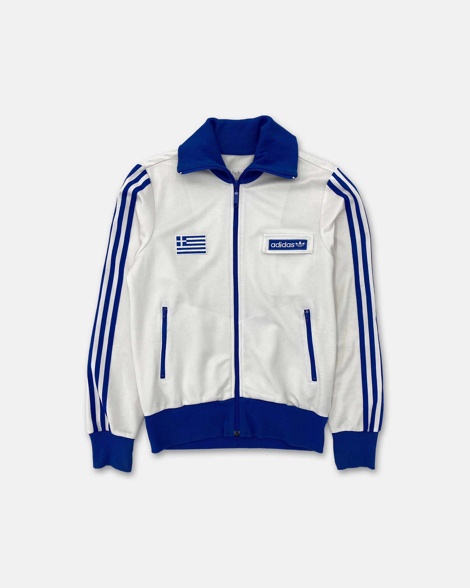 Adidas 2004 Greece Track Jacket White Blue – Knud Peters