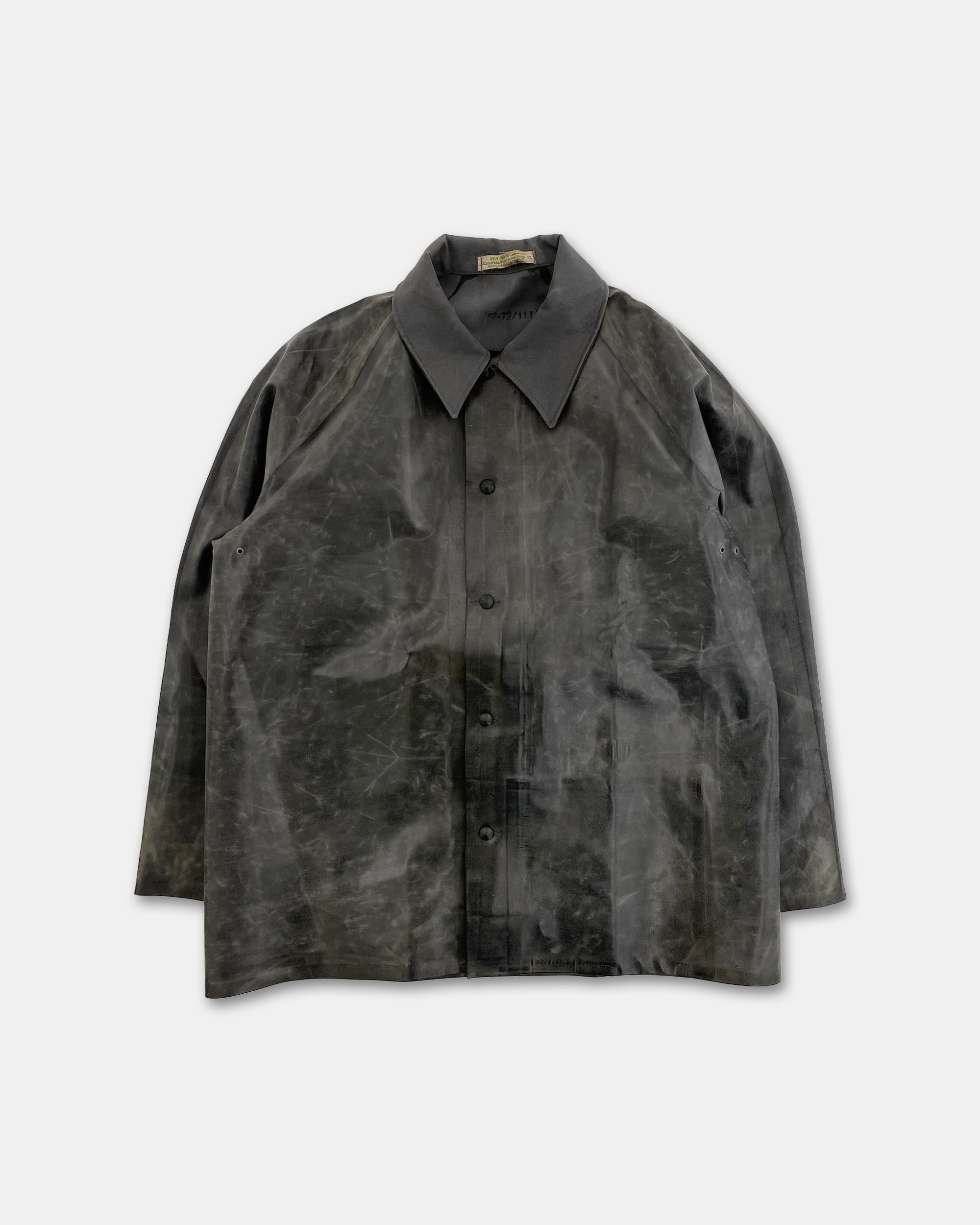 Vintage 1970s DDR Rubber Rain Jacket Grey – knudpeters